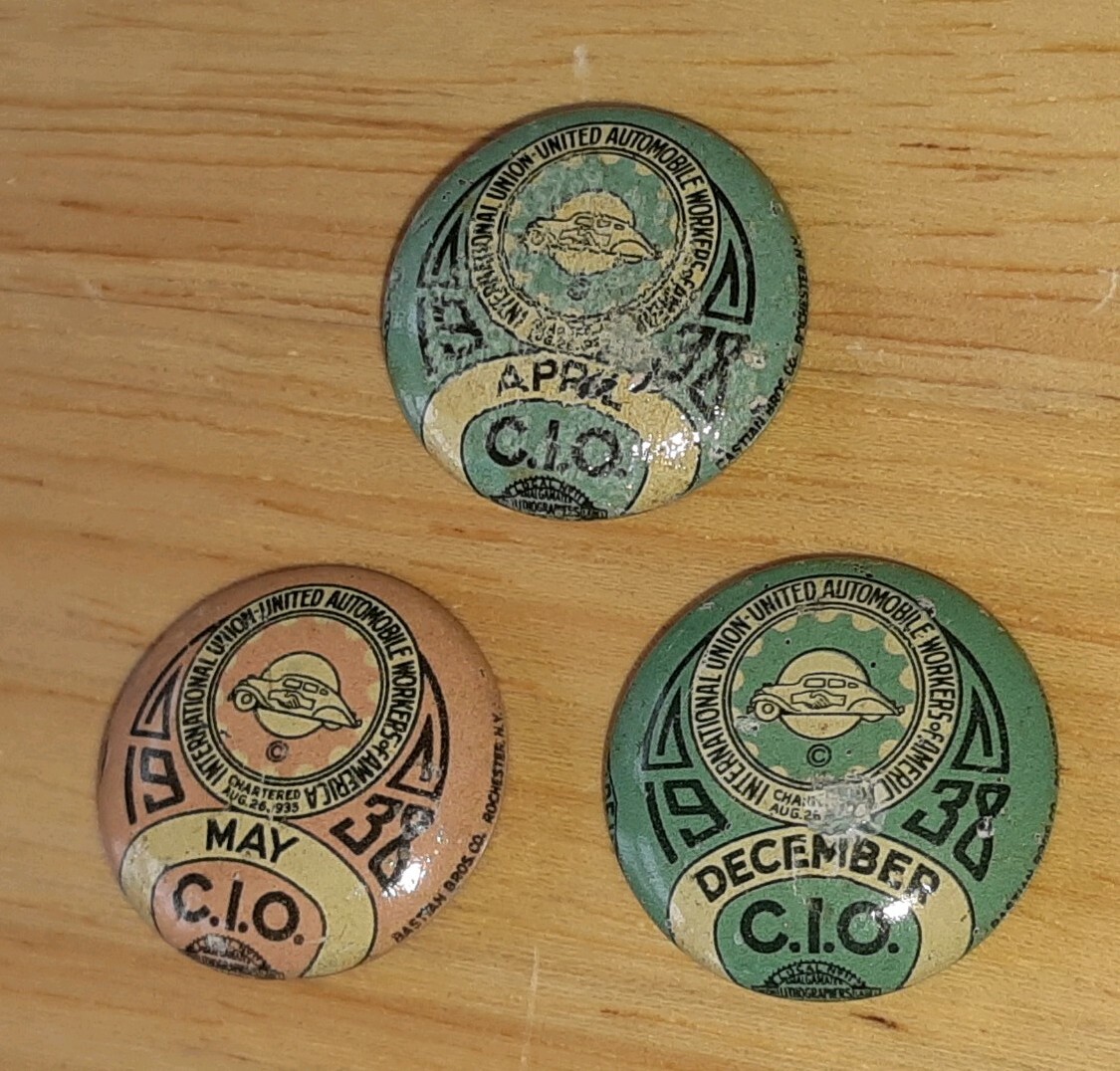 Lot of 3 Vintage 1938 APRIL/MAY/DECEMBER Detroit Michigan AFL CIO UNION ...