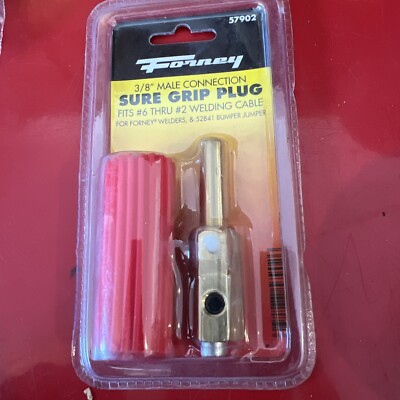 Welder 3/8-Inch Male Plug Forney 57902 Red Sure-Grip for Forney Welders ...