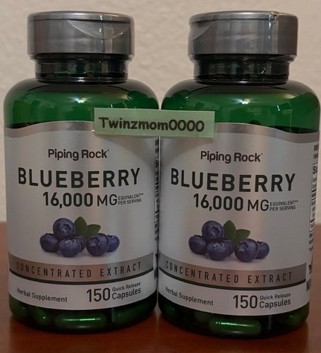 2X Blueberry Extract 16,000mg 150 Capsules Powerful Antioxidant Support ...