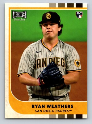 Ryan Weathers 2021 Topps Archives Snapshots #45 San Diego Padres RC | eBay