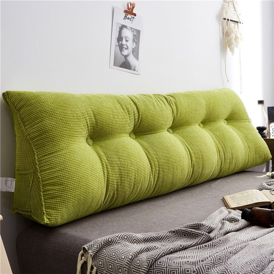 Triangular Wedge Lumbar Pillow Backrest Support Cushion Bolster Soft ...