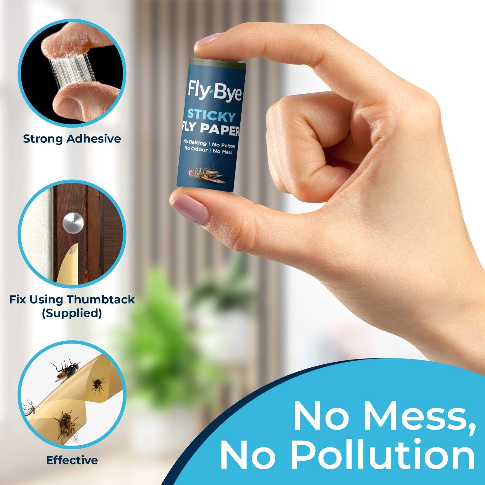 Fly Catcher Strips x20 Rolls Sticky Paper Trap Fruit Fly Insect Bug ...