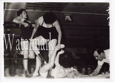 VTG Wrestling Women Orig. Photos, B&W Original Print 5" x 7", Rare ...