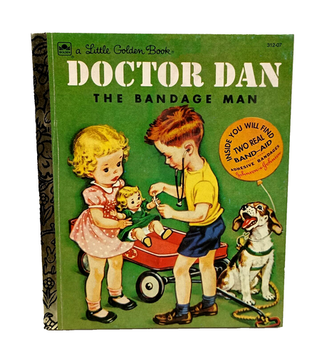 VTG 1977 50th Ed. DOCTOR DAN The Bandage Man Little Golden Book Gaspard ...