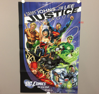 Justice League the New 52 poster 22x34 DC Batman Superman jim lee geoff ...