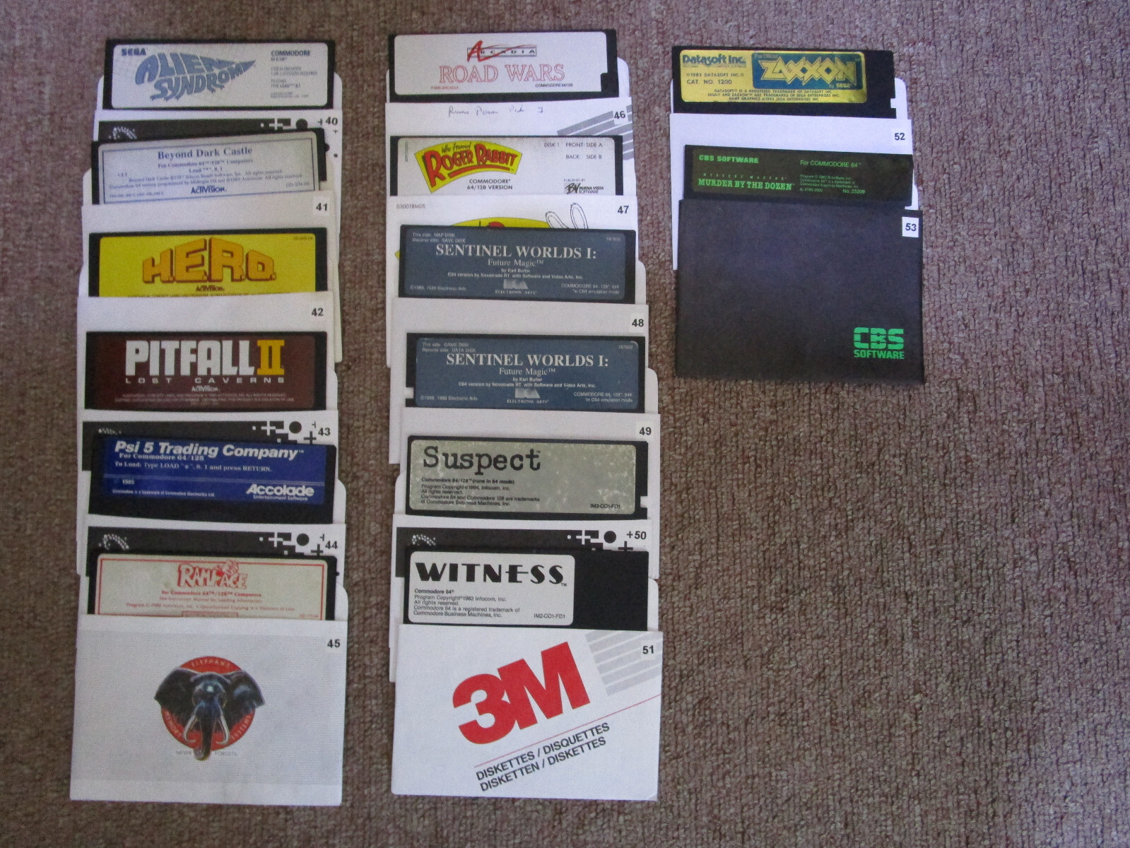 COMMODORE 64 DISKS FOR COMMODORE 64 64C SX-64 128 TESTED & WORKING ...