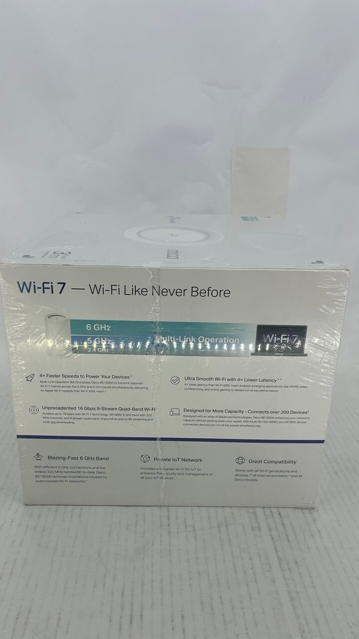 TP-Link - Deco BE16000 Quad-Band Mesh Wi-Fi 7 System with Multi-Gig (3 ...