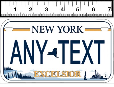 Personalized aluminum motorcycle state license plate-New York Excelsior ...