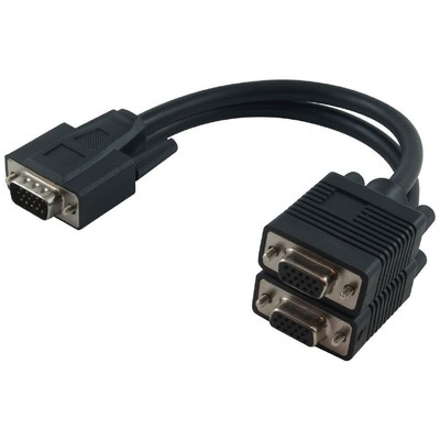 Comsol Male to 2 x Female 15 Pin VGA AV Splitter Cable | eBay