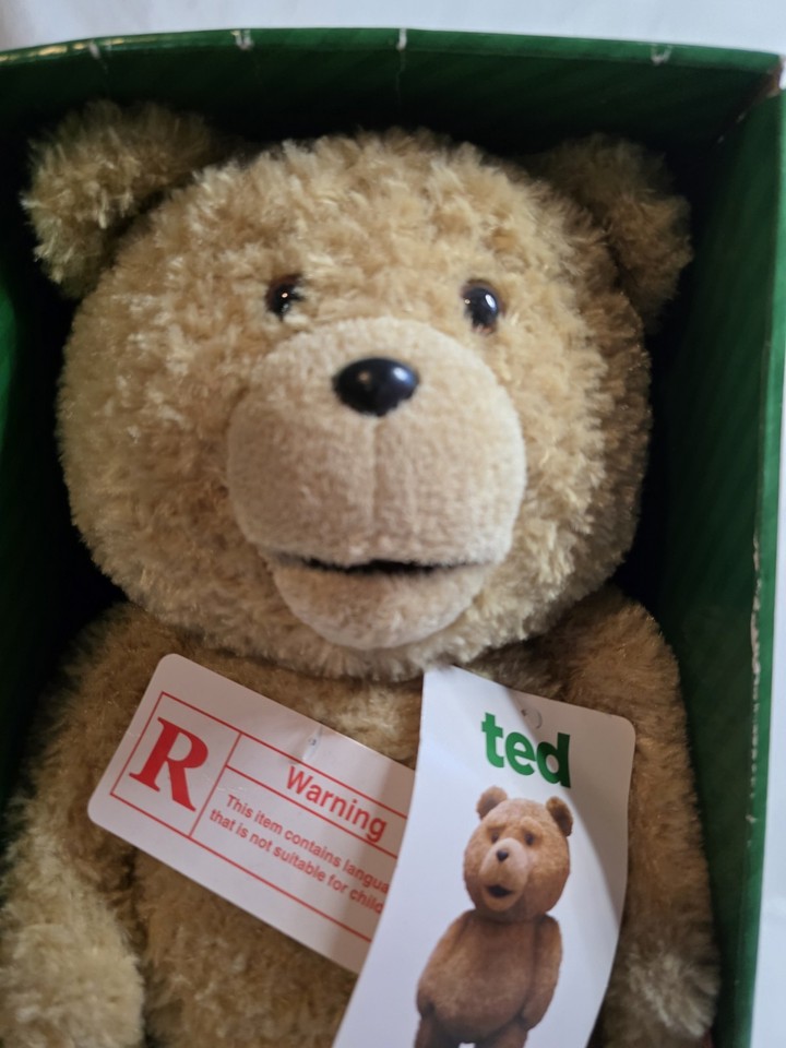 TED 15" Talking Plush Teddy Bear w Moving Mouth Rated R Commonwealth ...