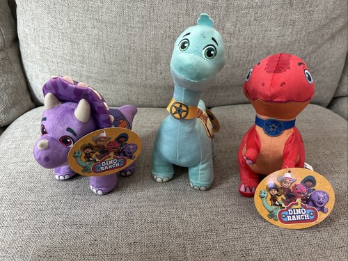 Set of 3 Dino Ranch Plush Toys Dinosaurs 9" Blitz Tango Clover NWT ...