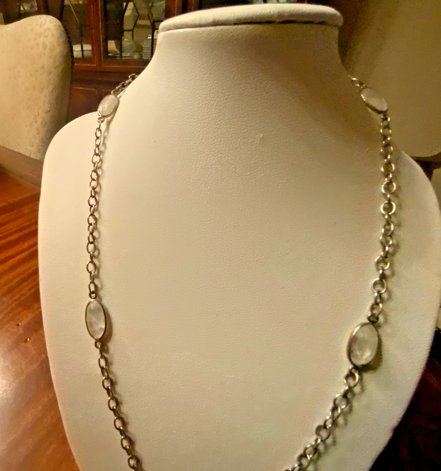 Vintage Nicky Butler Sterling Silver And Moonstone 20 Inch Necklace ...