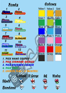 RC Name Decals Stickers with Skull Icons | eBay