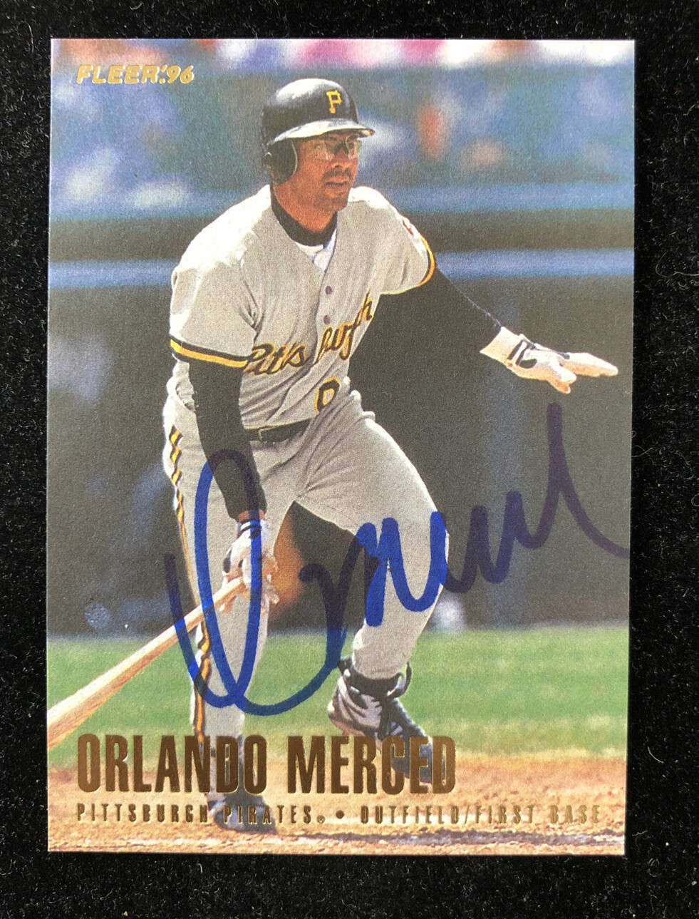 ORLANDO MERCED 1996 FLEER AUTOGRAPHED SIGNED AUTO BASEBALL CARD 527 ...