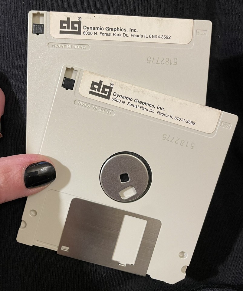 Vintage Desktop Art Floppy Disks Sports 1 Apple Macintosh 1986 3.5 ...