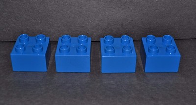 lot of 4 blue Duplo blocks - 2X2 blocks - combined shipping (BLUE6) | eBay