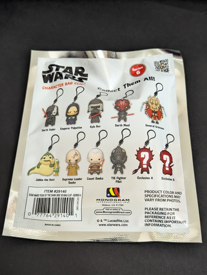 Star Wars Character Bag Clip Series 6 Sealed Blind Bag | eBay