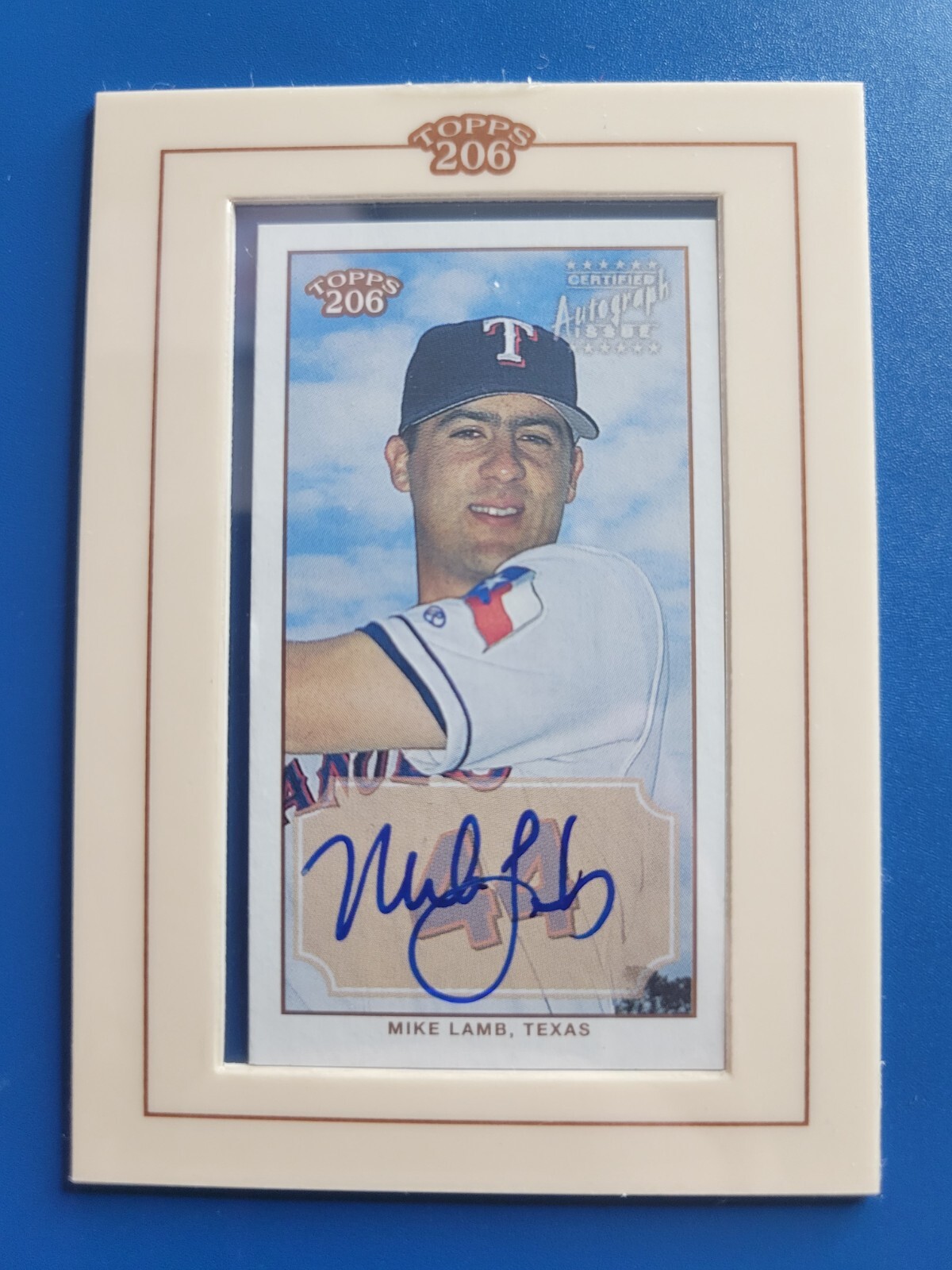 Mike Lamb 2003 TOPPS T206 FRAMED AUTO #TA-ML TEXAS RANGERS! | eBay