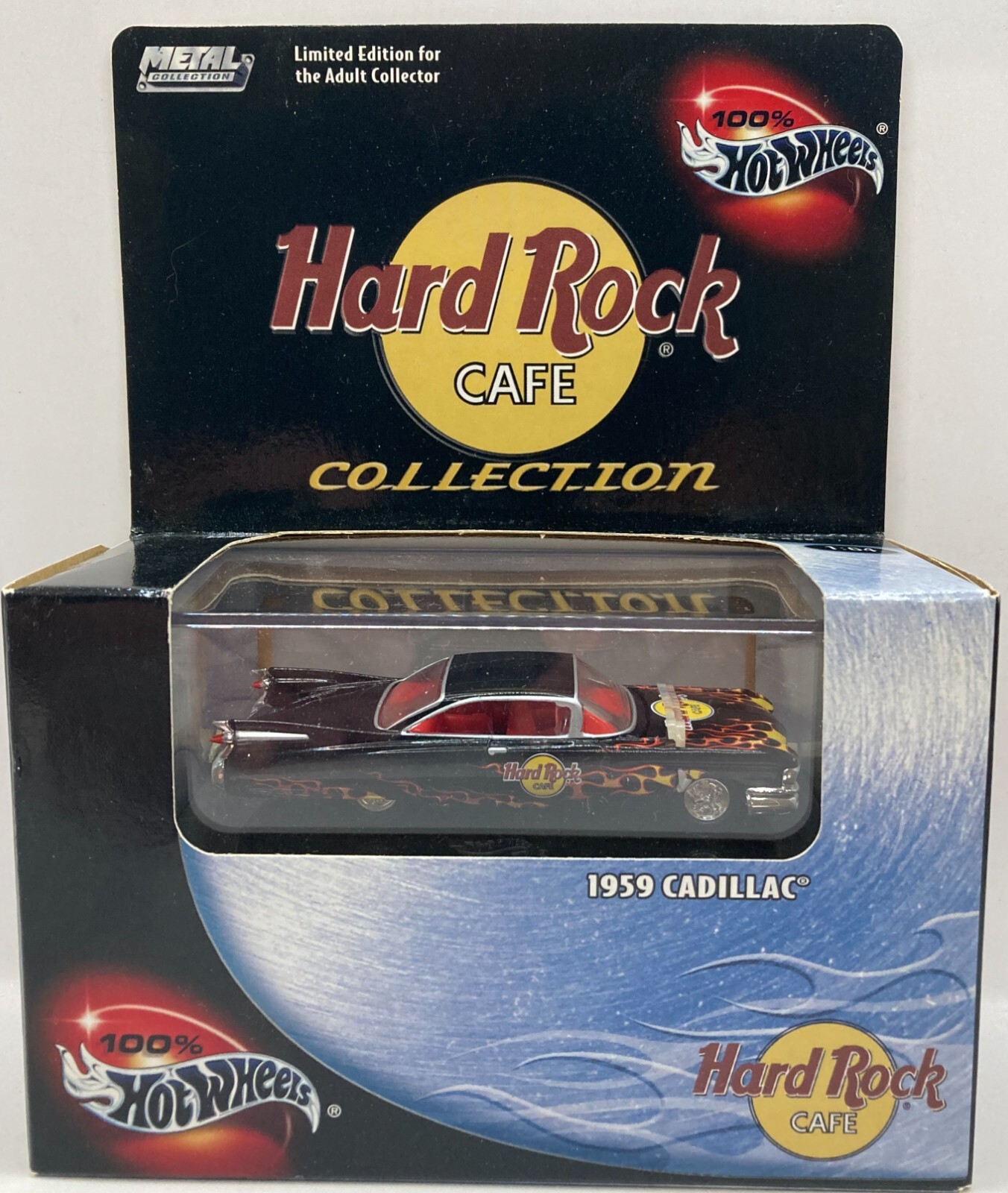 100% Hot Wheels Hard Rock Cafe Collection 1959 Cadillac Black Box Metal ...