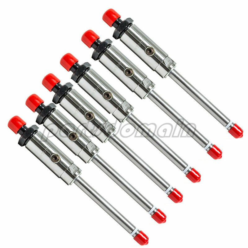 Set of 6 Fuel Injectors Pencil Nozzle For Caterpillar Cat 3304 3306 ...