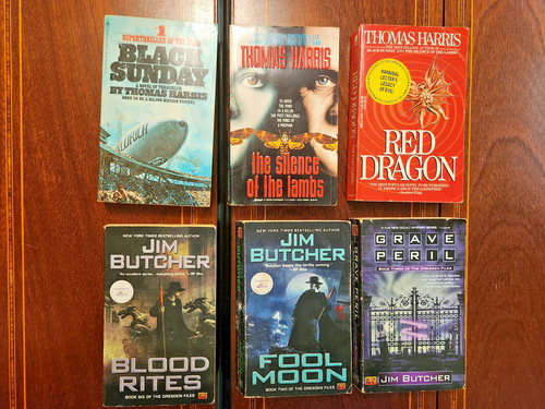 LOT OF 6 THOMAS HARRIS, JIM BUTCHER PAPERBACKS FROM HELL VINTAGE | eBay