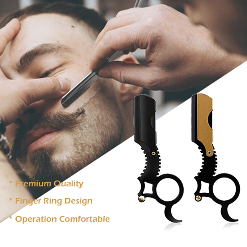 Straight Edge Barber Razor Haircut Beard Eyebrow Shaving Manual ...
