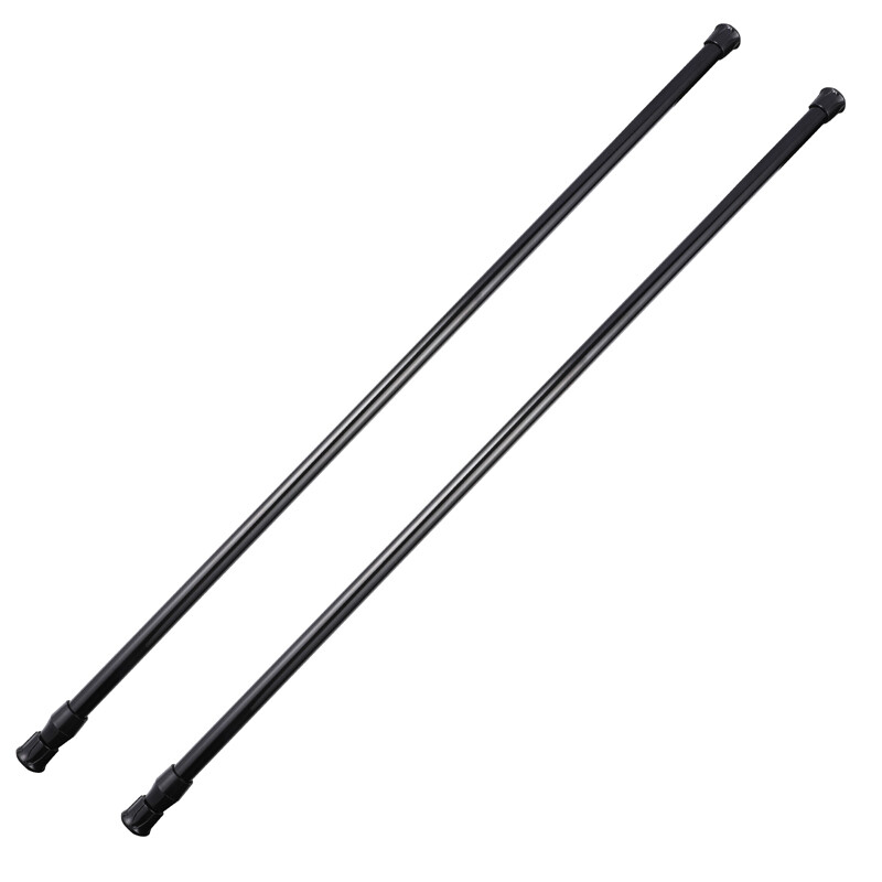 2x Spring Tension Curtain Rod Tension Cafe Rod Adjustable Extension ...