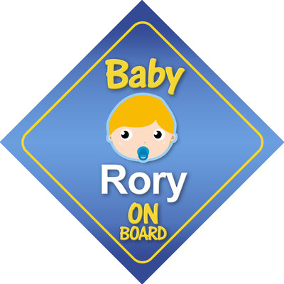 Baby Rory On Board Car Sign *Choice of Hair Colours* | eBay