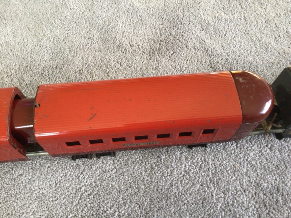 Lionel prewar Junior RAIL CHIEF Set RARE gunmetal259E 1703 1701 1702 RED/MAROON | eBay