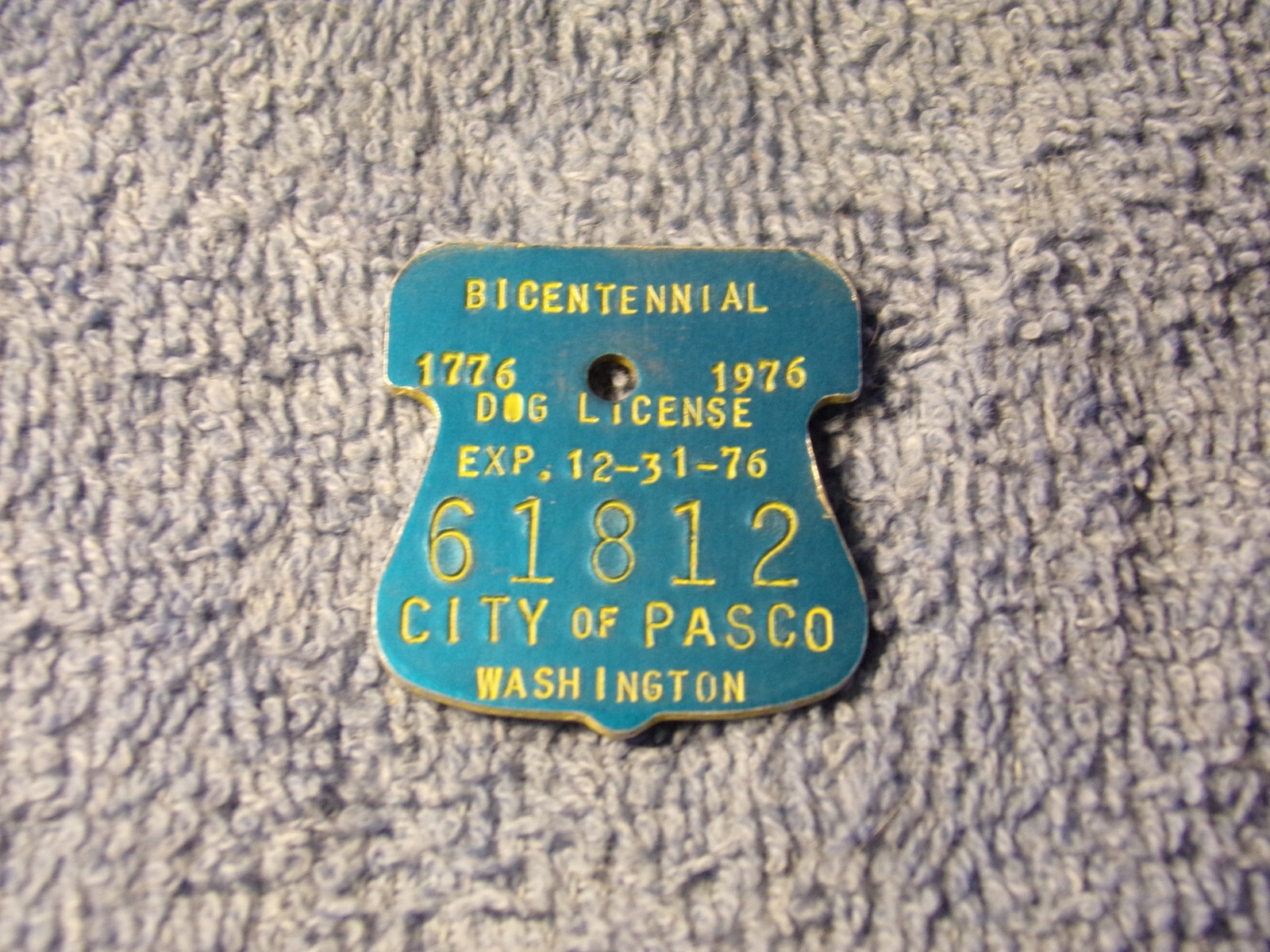 Vintage Aluminum 1976 City Of Pasco Washington Dog License Tax #61812 ...