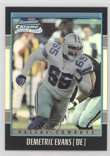 2001 Bowman Chrome Rookie Refractor 1679/1999 Demetric Evans #210 ...