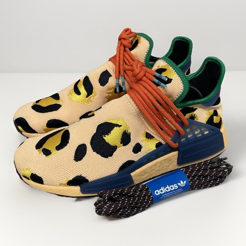Adidas HU PHARRELL NMD Sneakers Yellow Black Leopard Cheetah Shoes Mens ...