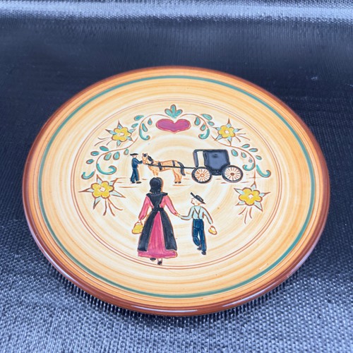 Pennsbury Pottery Farm Folk Art Scene Hand Painted 8inch Round Plate ...