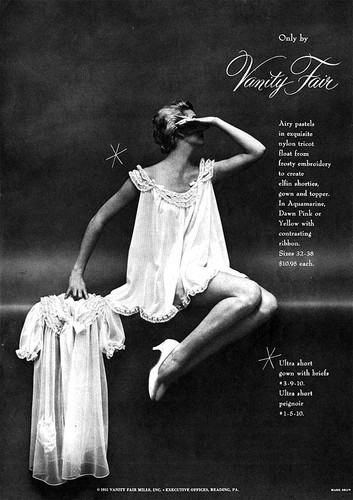 Vanity Fair Ultra Short Gown With Briefs ULTRA SHORT PEIGNOIR 1955 ...