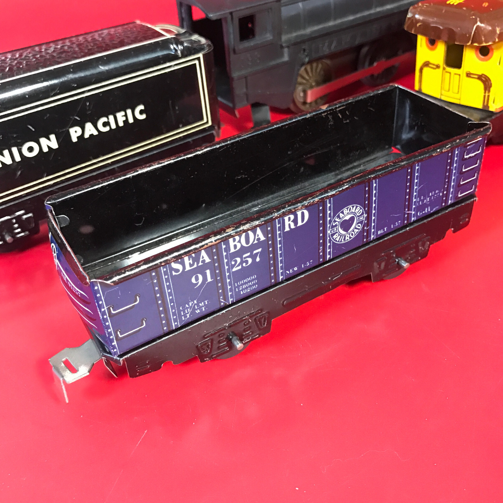 Marx Steam 198 Locomotive and 3 cars - 91257 Seaboard, Union Pacific ...