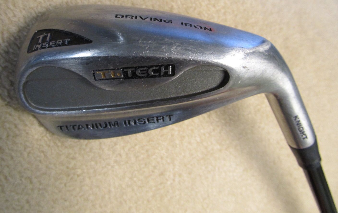 Knight TI-Tech Titanium Insert Driving Iron Firm Flex Graphite Shaft ...