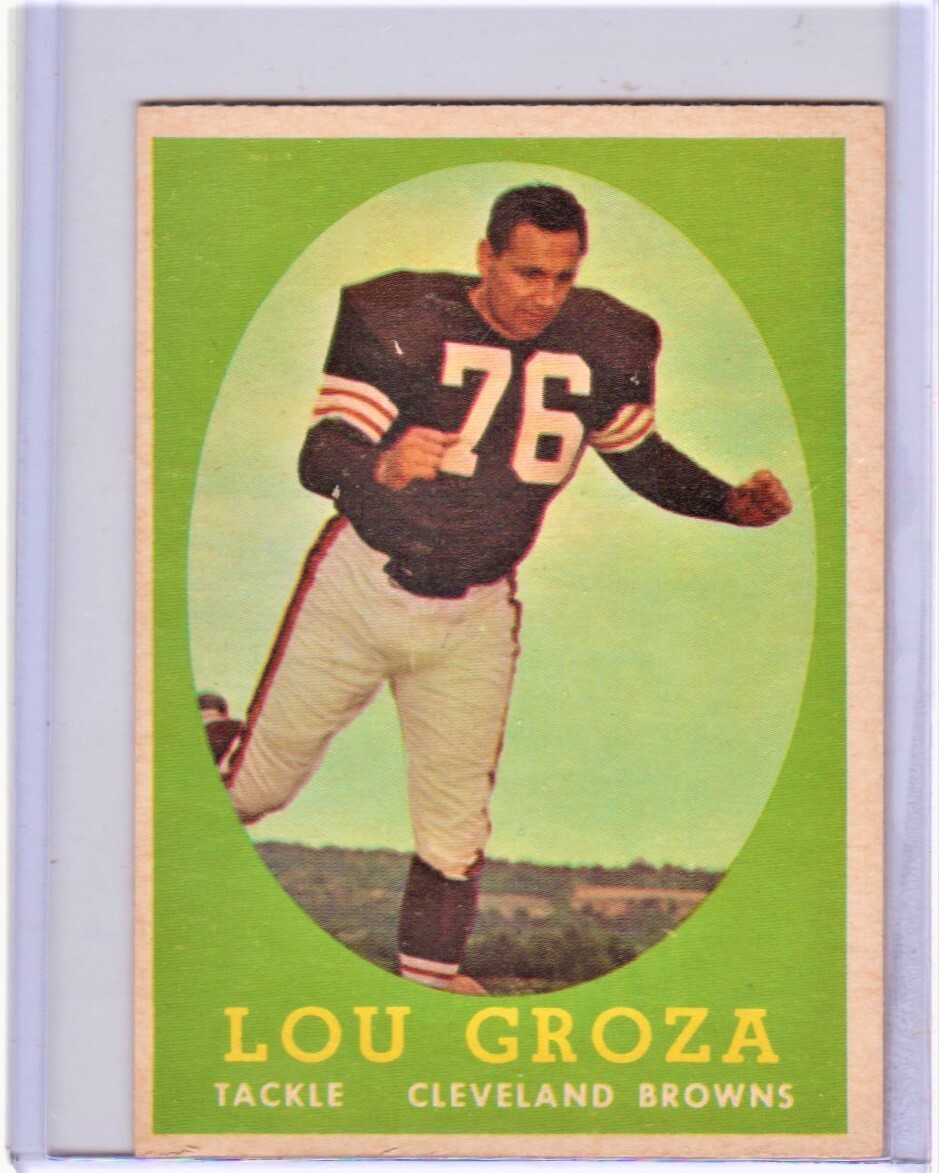 1958 TOPPS FOOTBALL CARD #52 LOU GROZA CLEVELAND BROWNS HOF NICE | eBay