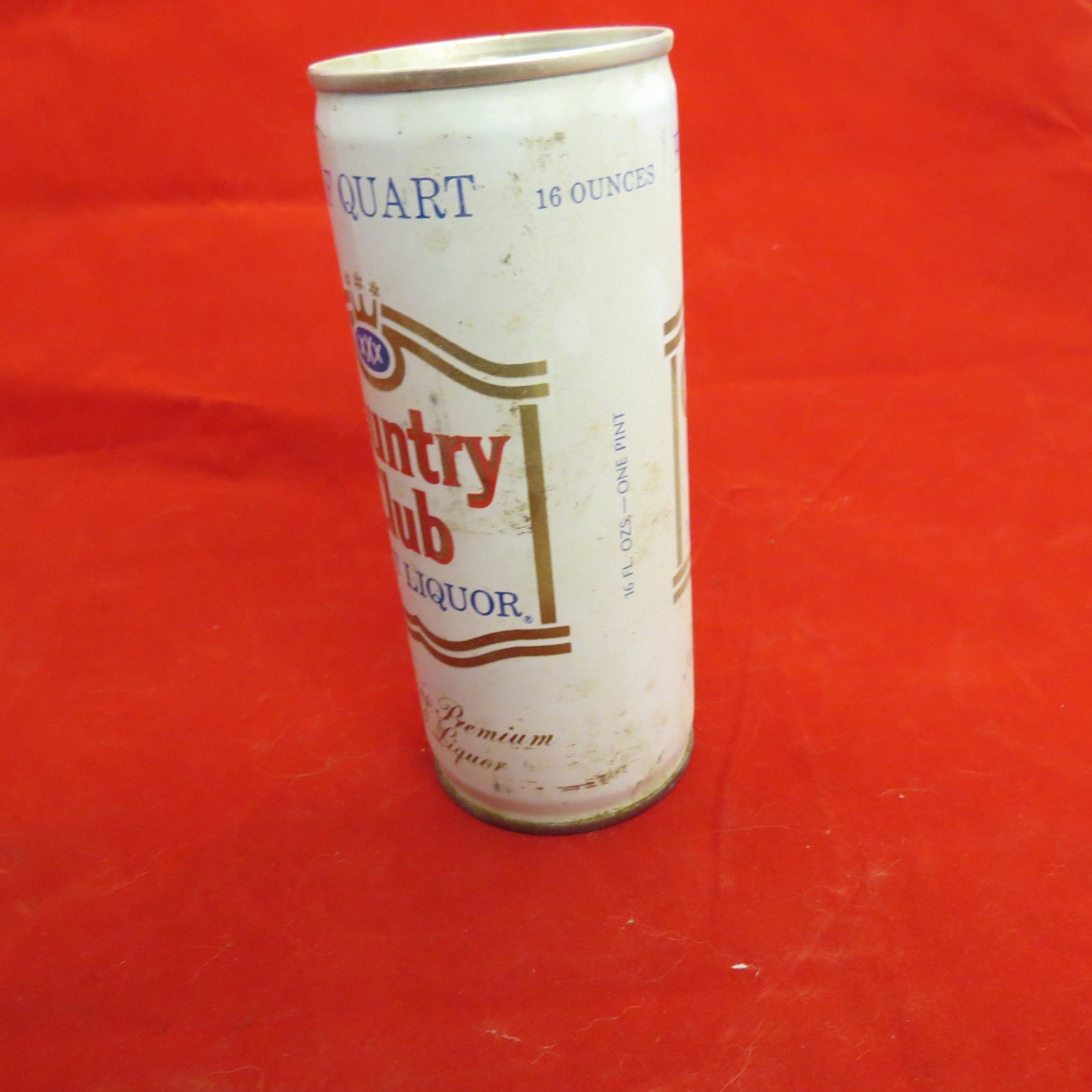 Vintage Country Club Malt Liquor, empty beer can, steel pull tab, 16 oz ...
