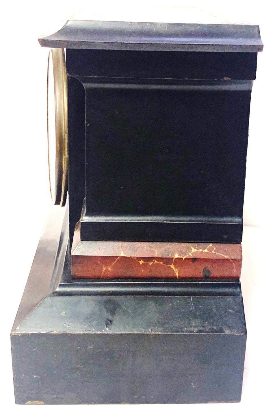 ANTIQUE 1904 ANSONIA VIENNA MODEL 8 DAY TIME & STRIKE CAST IRON MANTEL ...