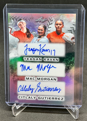 2024 Leaf Lone Star Softball KAVAN/MAC MORGAN/CITLALY GUTIERREZ AUTO ...