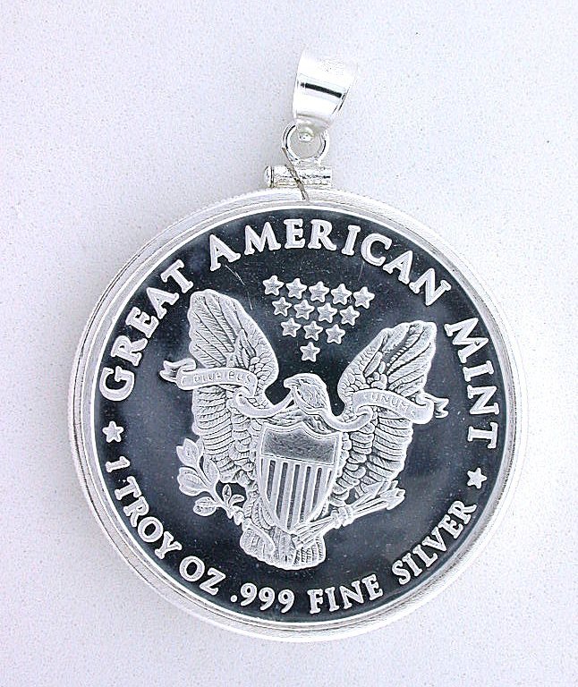 MERCURY DIME TYPE .999 PURE SILVER ONE OUNCE SILVER PENDANT EBS7206 | eBay