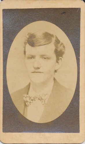 CDV Antique Photo Young Man Interesting Face Mr Mrs Ersly Whitewate ...