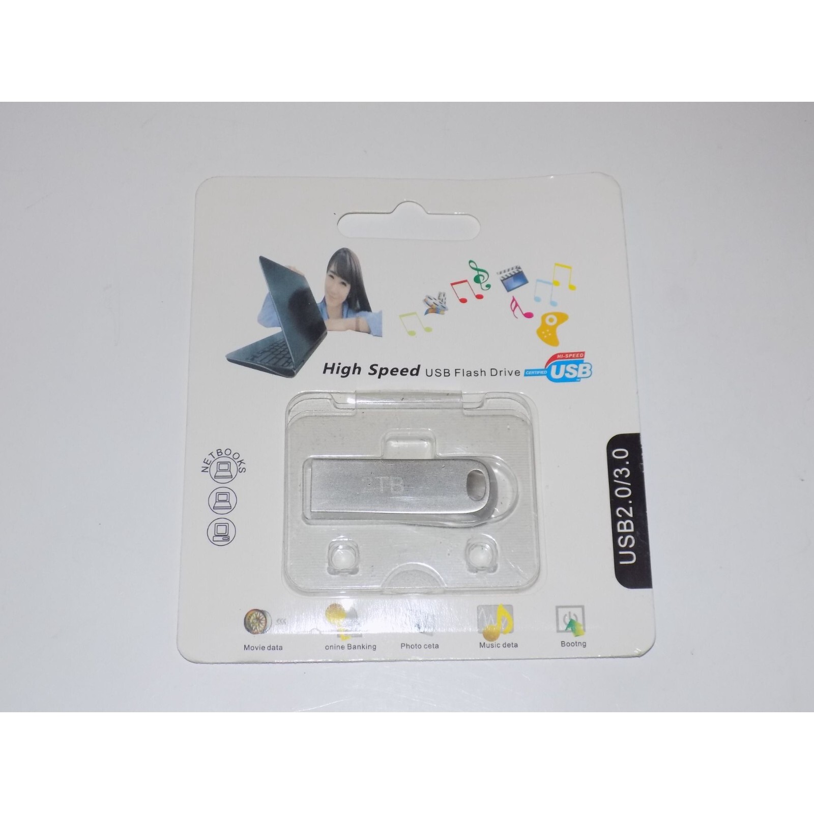 USB Flash Drive 2TB High Speed Silver USB 2.0/3.0 Portable Stick | eBay