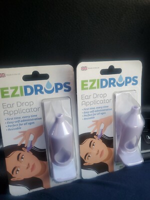 Two (2) Ezidrops Ear Drop Applicators Easy Administration Reusable ...