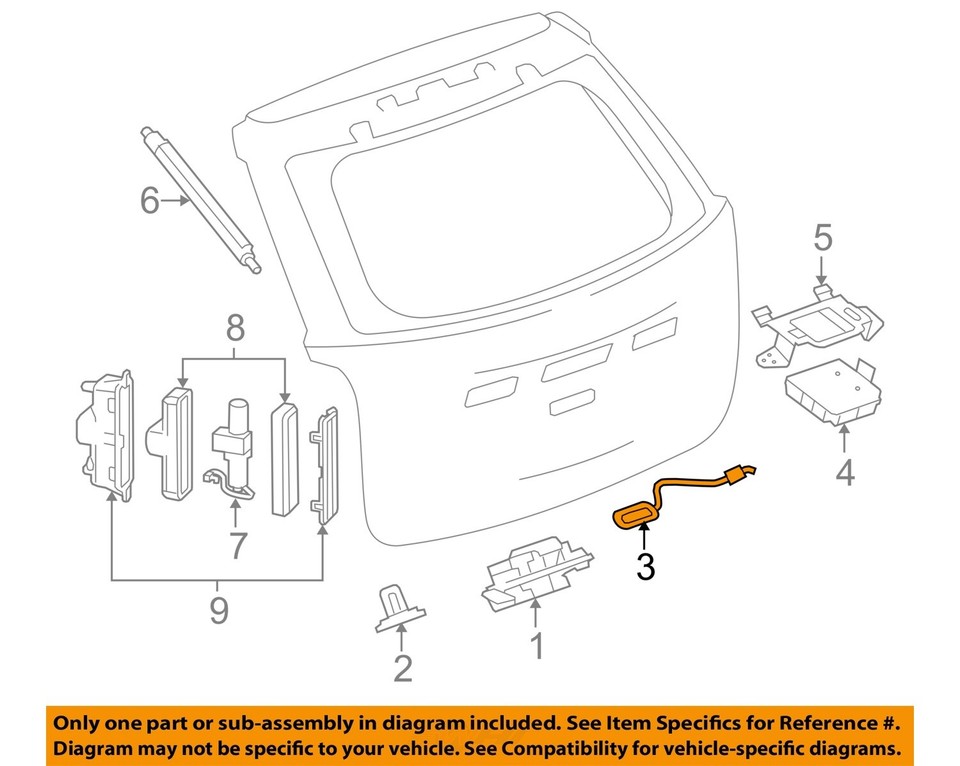 2010-2016 EQUINOX TERRAIN TAIL GATE RELEASE SWITCH LIFT GATE SWITCH NEW ...