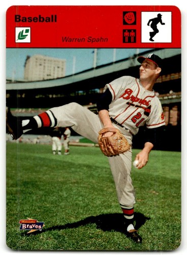 2004 Playoff Honors #24 Warren Spahn Red Sportscaster /45 Milwaukee ...