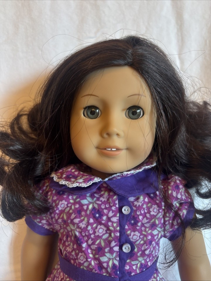 Ruthie Smithens Kit's friend American Girl Doll meet dress brown hair ...