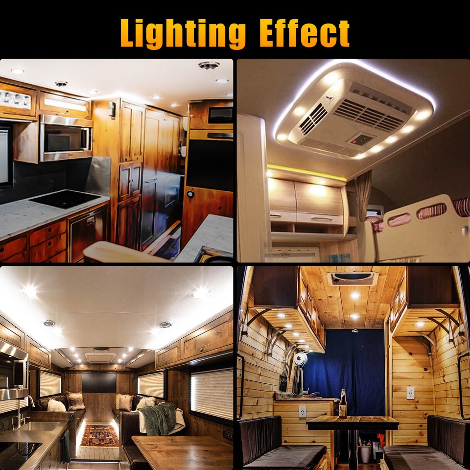 20X Super White LED 24SMD RV Camper Trailer Interior Light Bulbs T10 ...