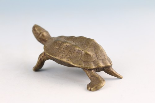 Chinese Hand Casting Bronze Turtle Tortoise Statue Collectable Figure ...