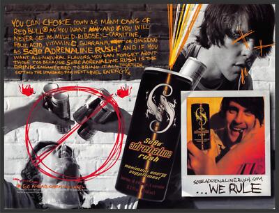 SoBe Adrenaline Rush 2000s Print Advertisement 2003 Next Level Energy | eBay